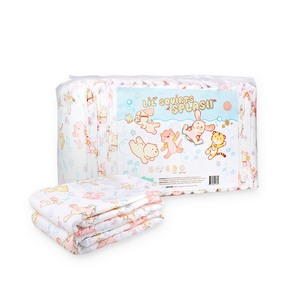 Rearz Lil Squirts Splash adult diaper - ABDL bolt